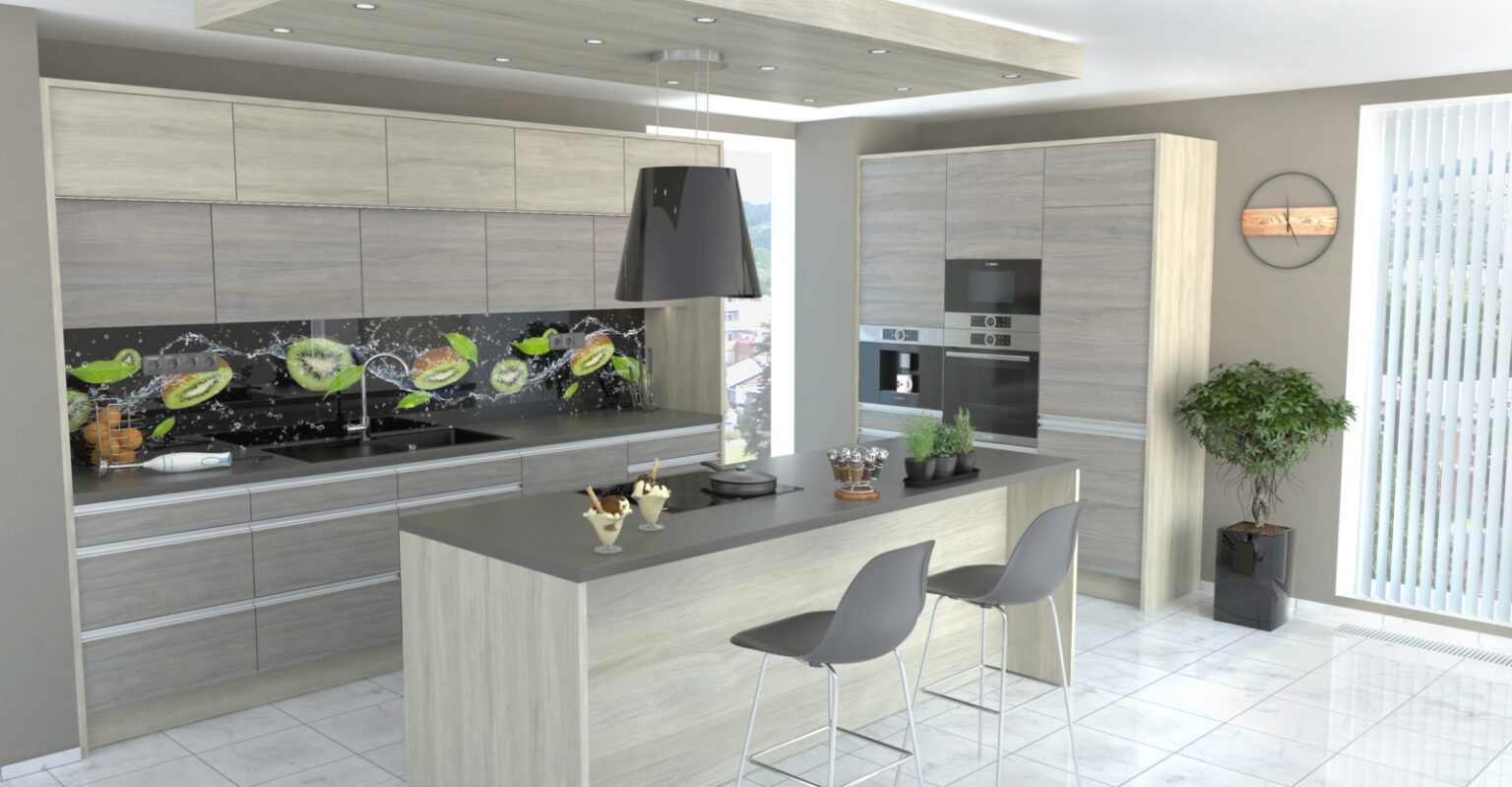 Bezúchytková šedá kuchyně | Kuchyně inspirace